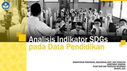Analisis Indikator SDGs Pada Data Pendidikan ・ 2021